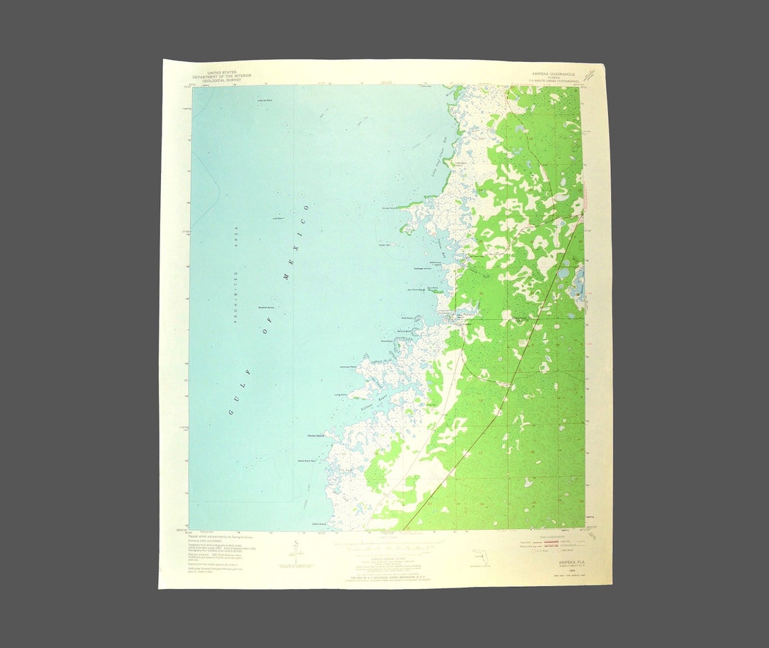 Aripeka Map of Hernando County Florida Art Print Wall Decor LARGE ...