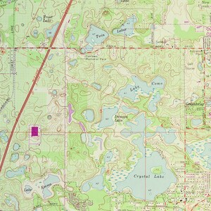 Sanford Map of Lake Monroe Florida Art Print Wall Decor LARGE - Etsy