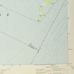 Gunpowder Falls State Park Map of Gunpowder Neck Maryland Art Print ...