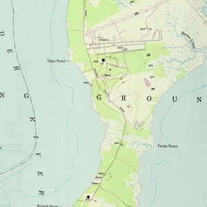 Gunpowder Falls State Park Map of Gunpowder Neck Maryland Art Print ...