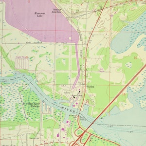 Sanford Map of Lake Monroe Florida Art Print Wall Decor LARGE - Etsy