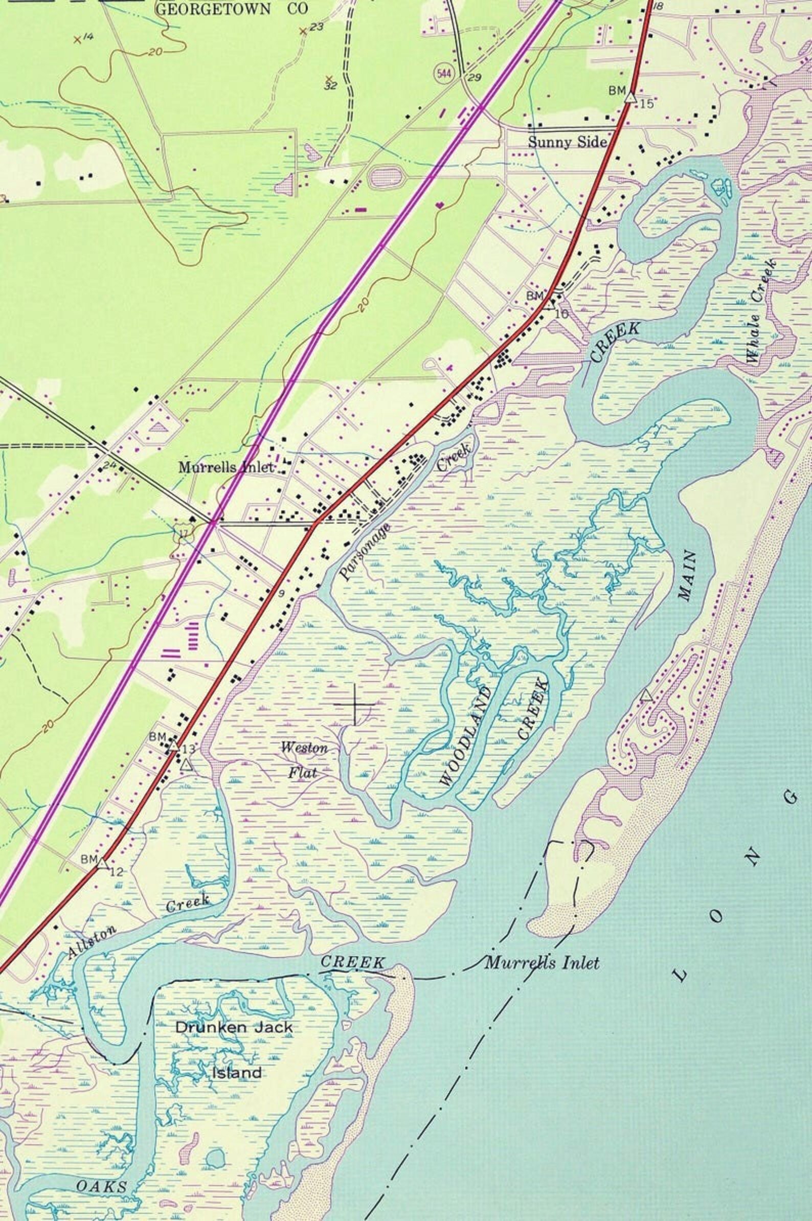 Brookgreen Gardens Map of Murrells Inlet South Carolina Art - Etsy