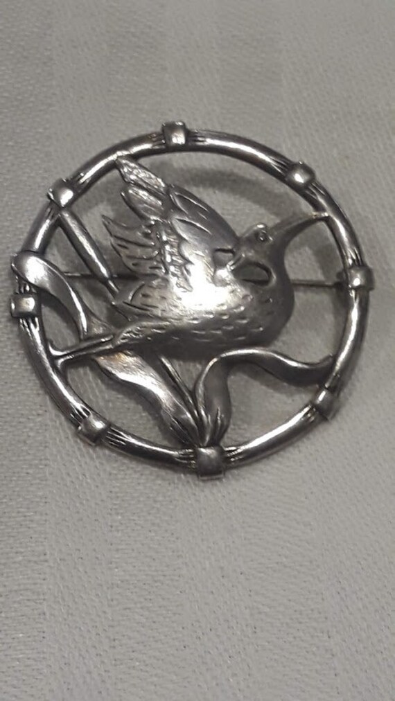 SiLVER Bird pin - Gem