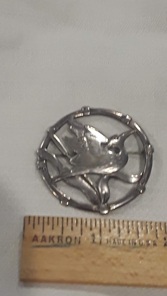 SiLVER Bird pin - Gem