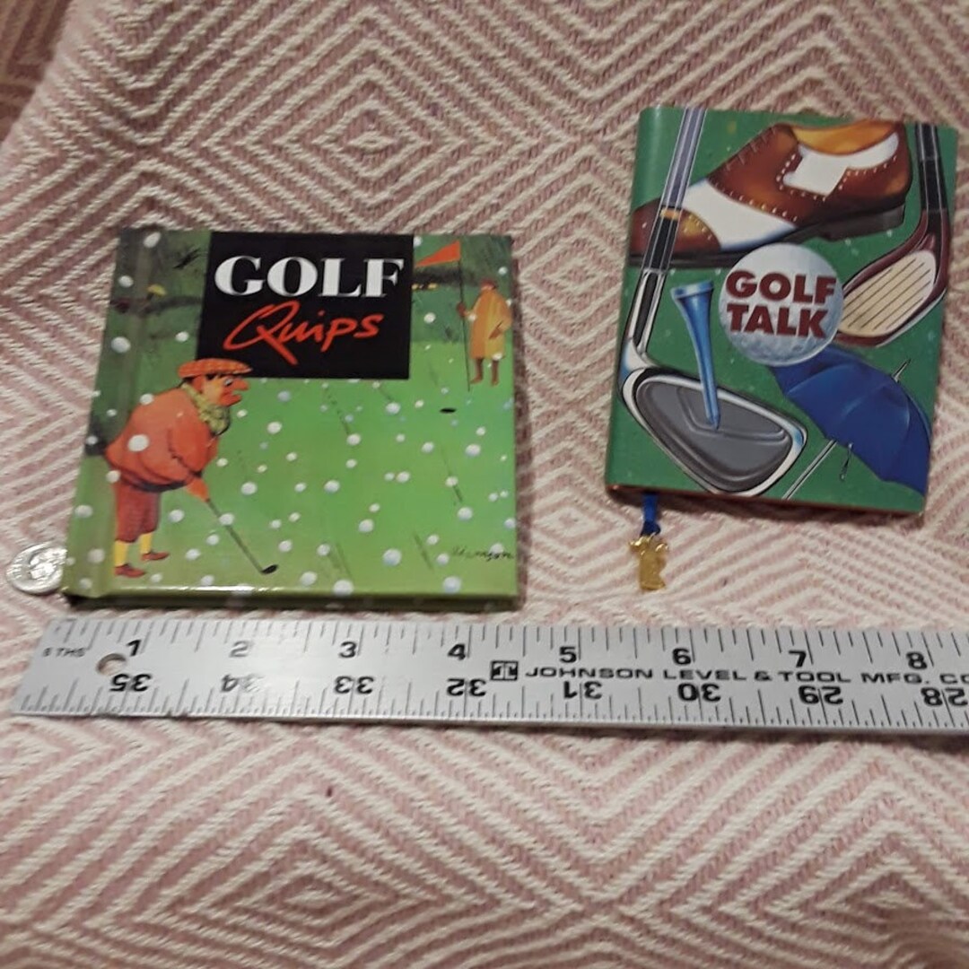 TWO MINIATURE GOLF Books Golf Quips and Golf Talk - Etsy