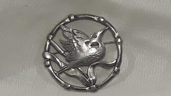 SiLVER Bird pin - Gem