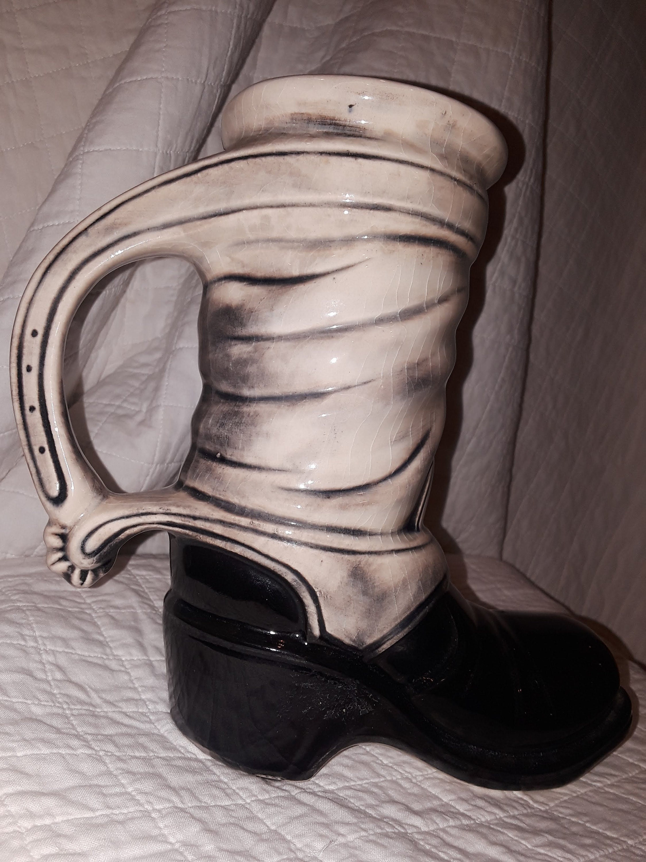 BOOT VASE mug McCoy Pottery Cowboy Boot Stein Mug | Etsy