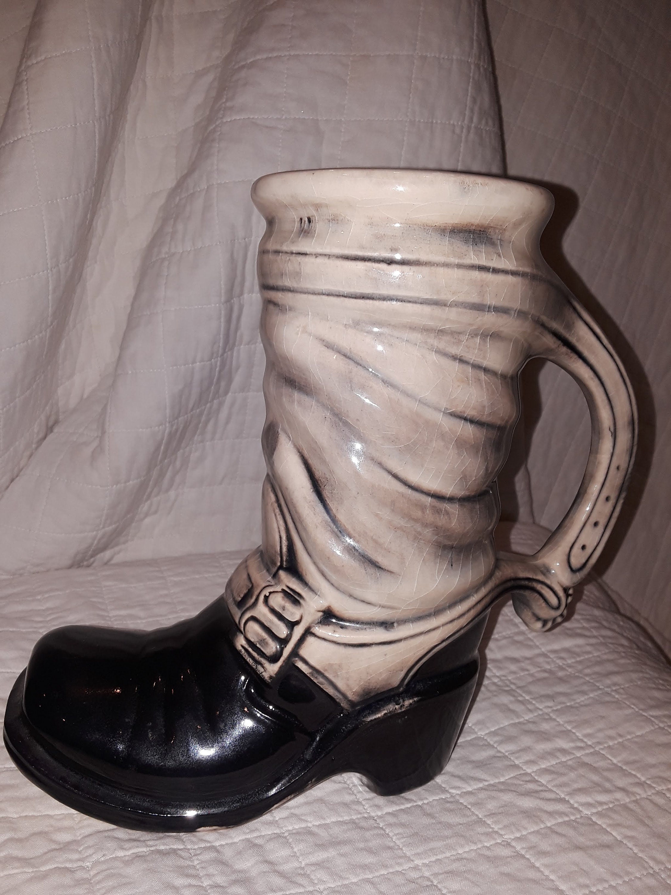 BOOT VASE mug McCoy Pottery Cowboy Boot Stein Mug | Etsy