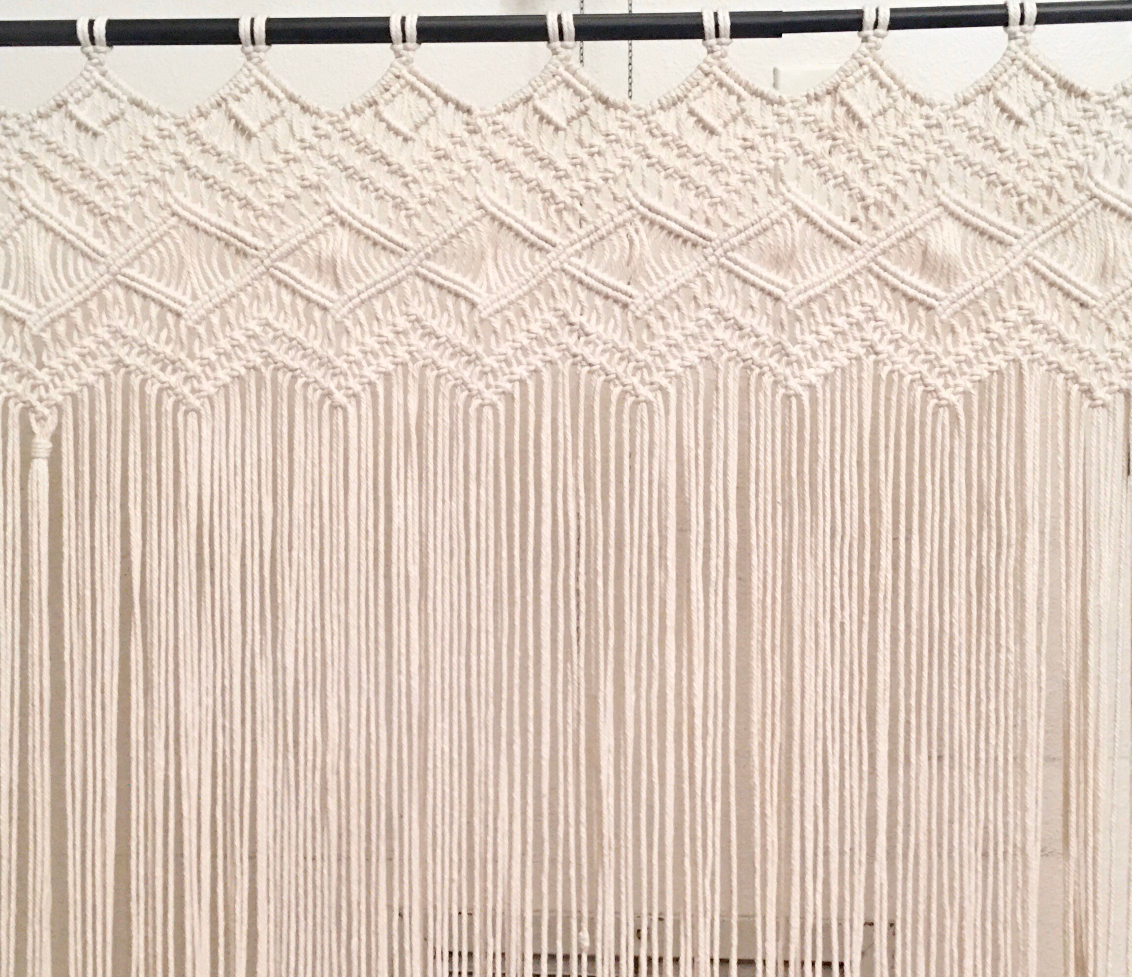 Macrame Curtain/ Macrame Window Decor/ Boho Macrame Hanging Art - Etsy