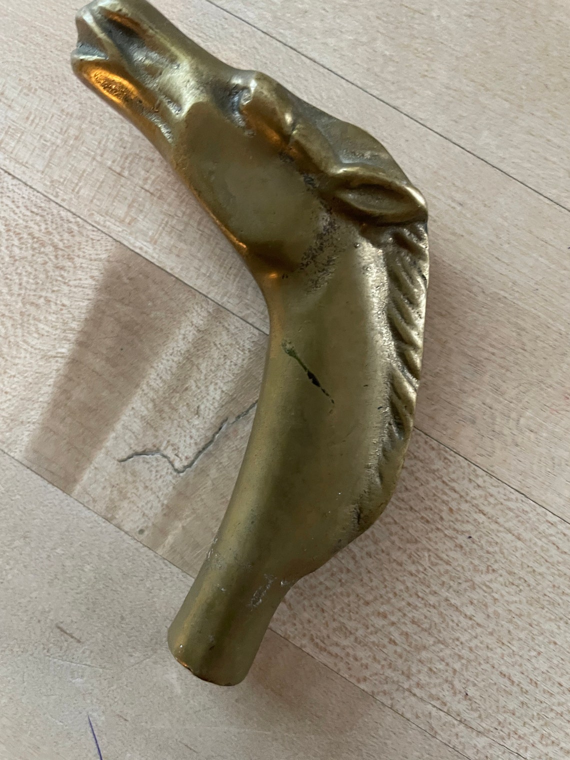 Vintage Brass Horse Head Cane or Walking Stick Handle - Etsy