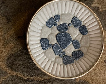 MCM Mosaic Ceramic Tile Tray, Colorful Mid Century Decorative Round ...