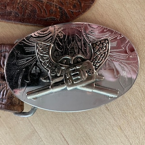 Crossed Pistols Belt Buckle - Etsy