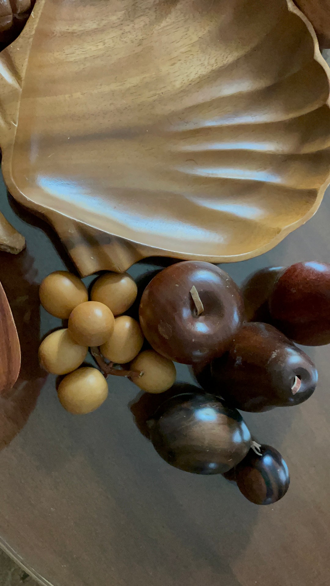 Vintage Wooden Fruit Bowl - Etsy