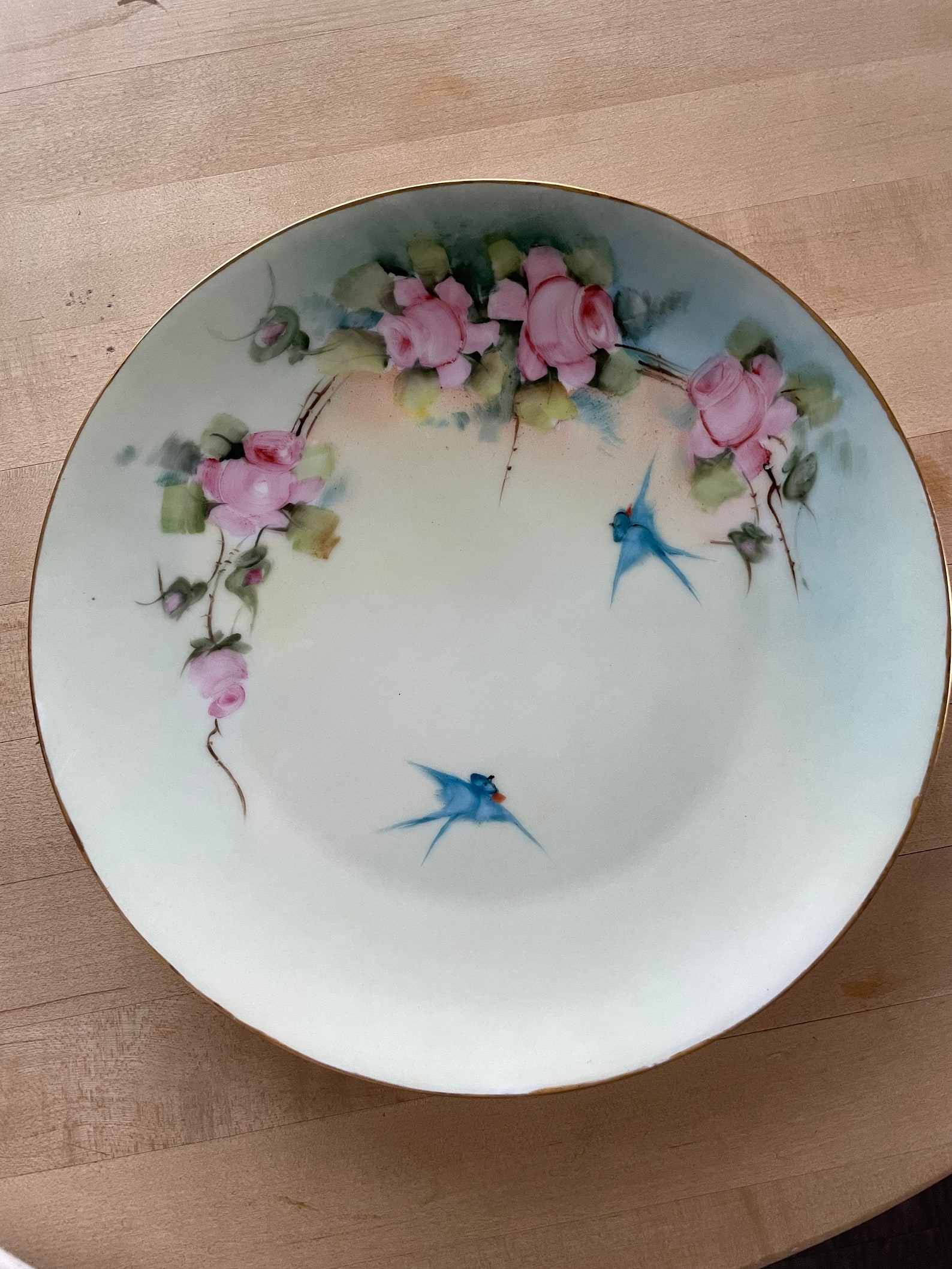 Vintage Thomas Bavaria Bluebird Plate - Etsy