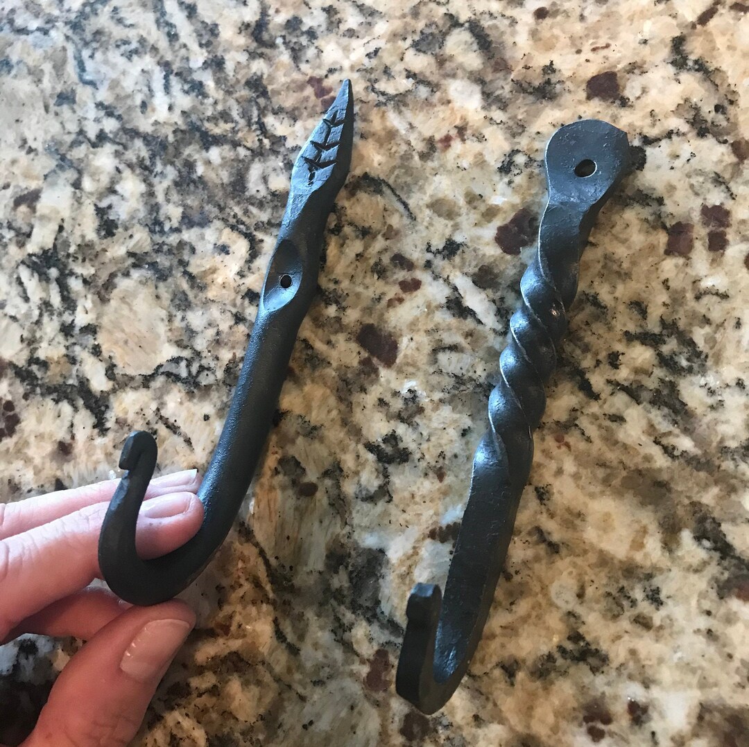 Black Forged Wall Hooks Wall Hangers - Etsy