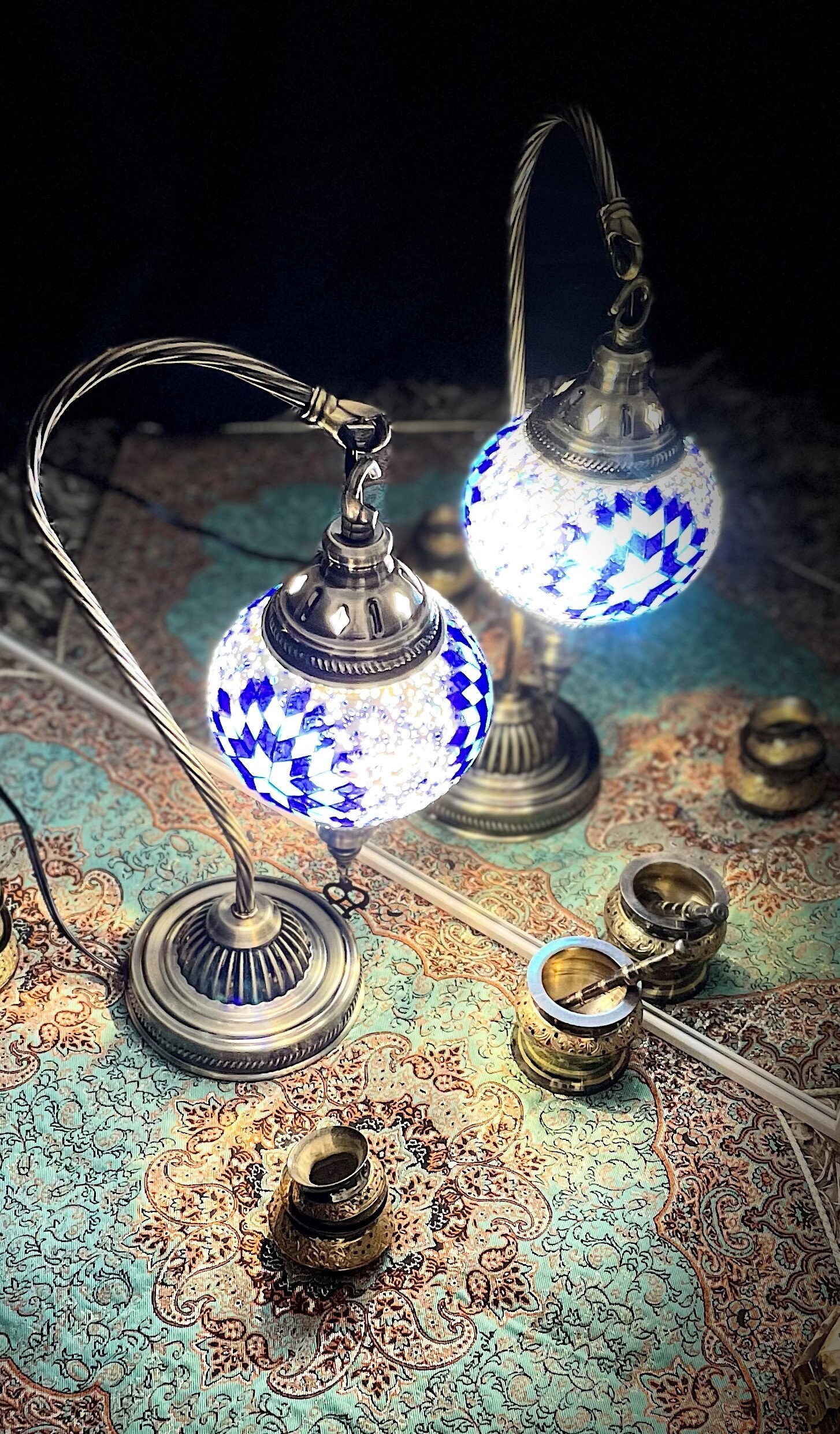 Turkish Table Lamps Mosaic Pattern - Etsy