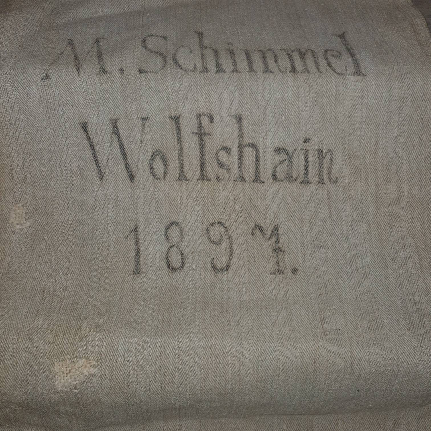 German Antique 19th Century Linen 1897 Grain Sack - Etsy