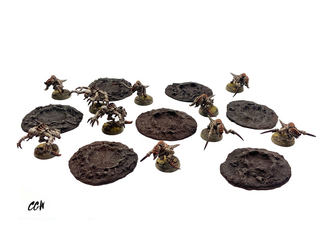 Warhammer/ Wargame Battlefield Terrain Crater Blast Markers Painted ...