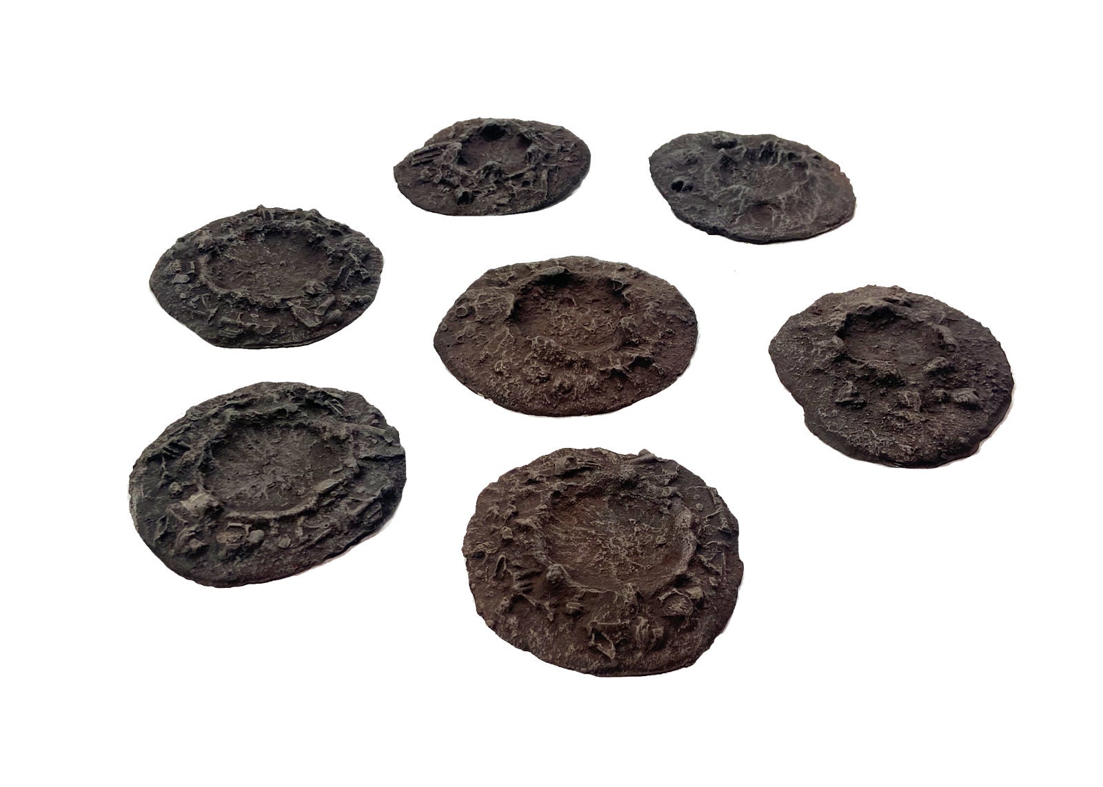 Warhammer/ Wargame Battlefield Terrain Crater Blast Markers Painted ...