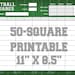5x5 Football Squares (25 Squares) - Download & Print - ANY Football ...