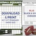 Printable Football Squares - 4 Quarter Payouts - 8.5x11" Download ...