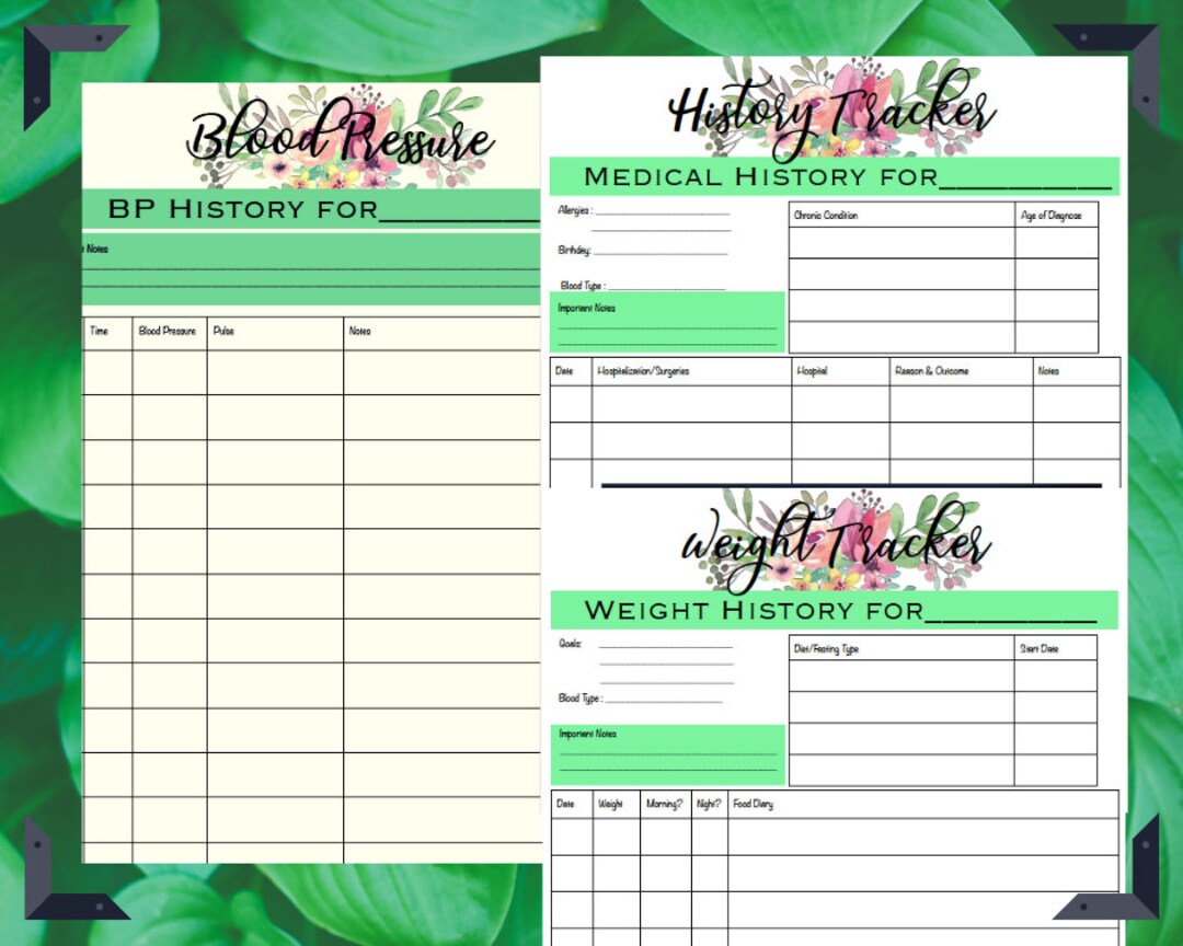 6 Medical Printable Pages - Etsy