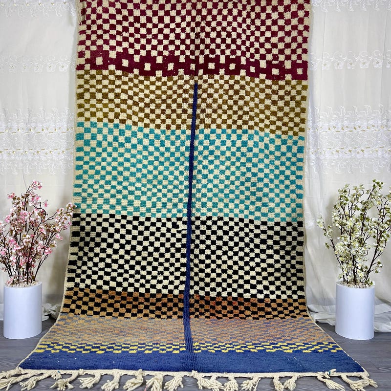 Moroccan Checkered Rug - Etsy