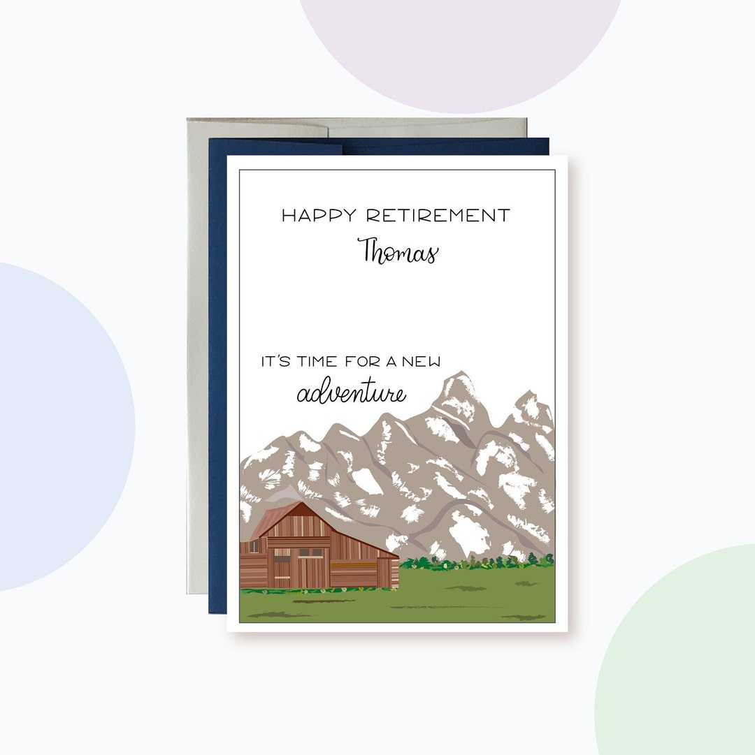 Personalized Retirement Card, It's Time for a New Adventure, Custom ...