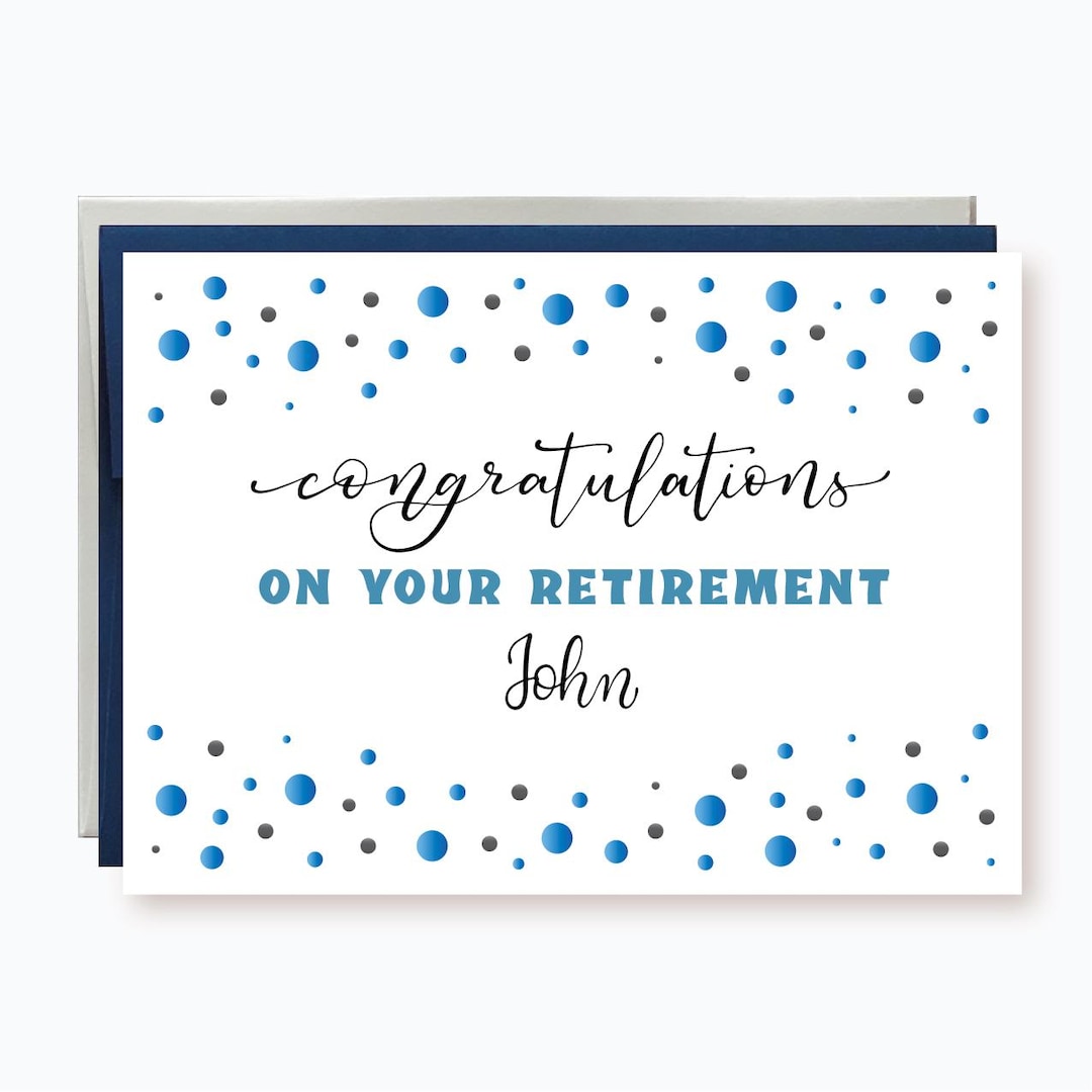 Personalized Retirement Card, Congratulations on Your Retirement ...