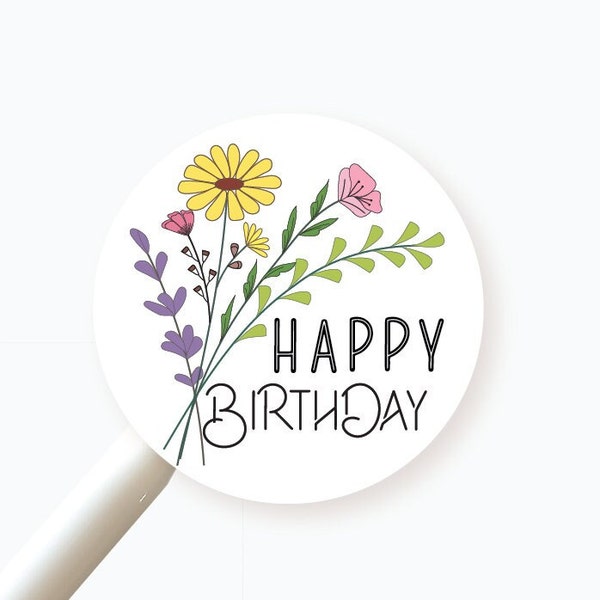 Happy Birthday Sticker - Etsy