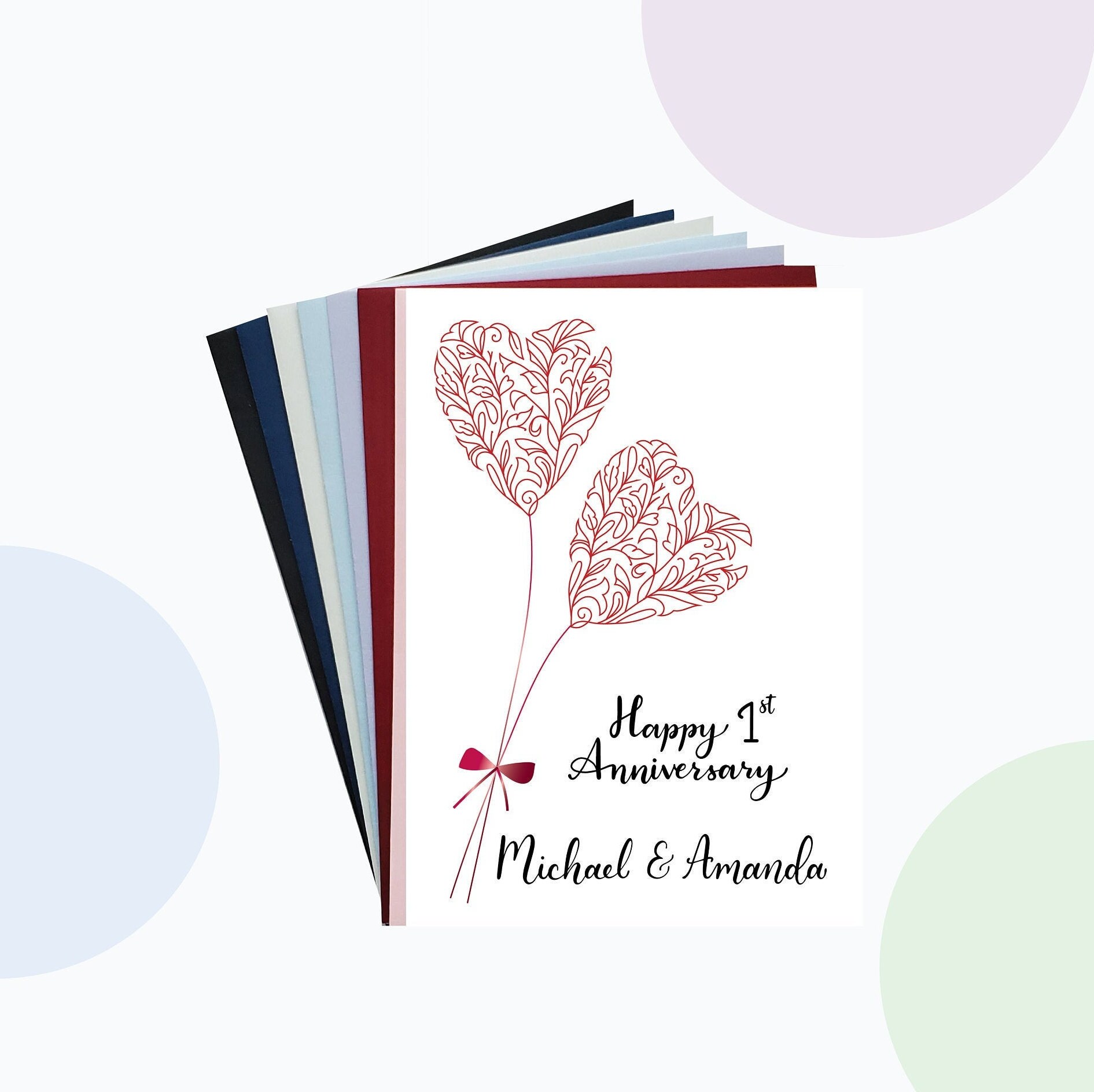 Personalized Anniversary Card Personalize Anniversary Year - Etsy