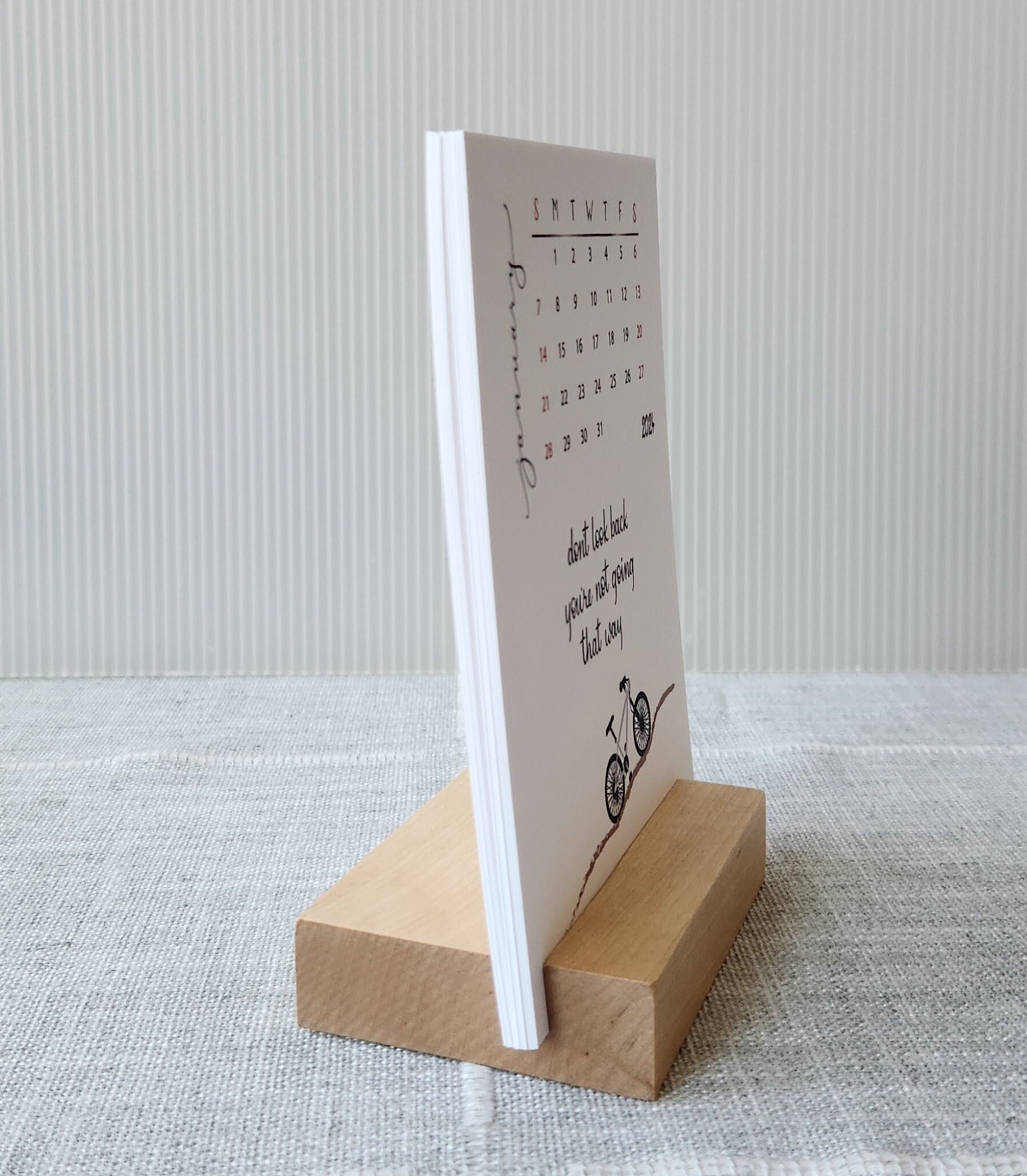 2024 Calendar for 12 Months, Inspirational, Optional Stand, Teacher ...