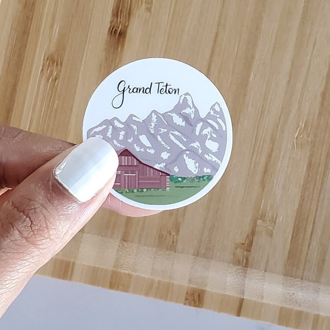 Mini Grand Teton National Park Waterproof Sticker | 1.5 X 1.5 Inch ...