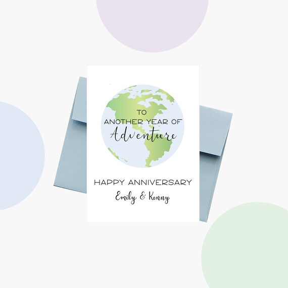 Personalized Anniversary Card to Another Year of Adventure - Etsy
