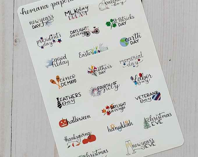 4th of July Sampler Planner Stickers, Summer Holiday Stickers, Fourth ...