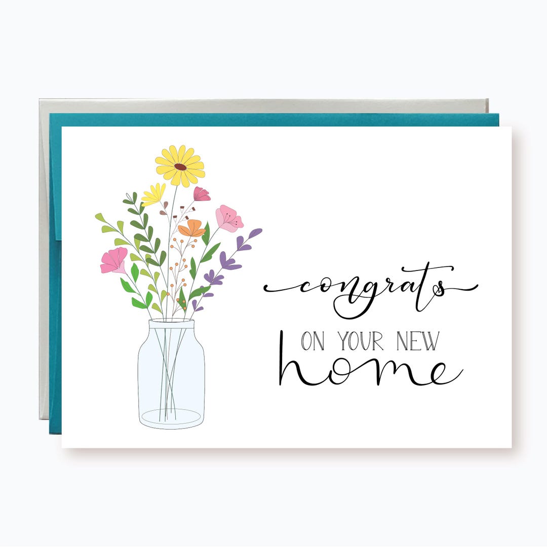 Housewarming Card, Home Sweet Home Card, Congratulations New Home, New ...