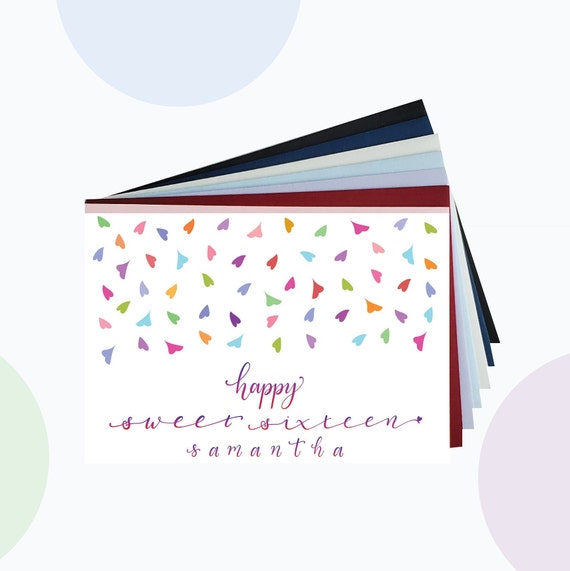 Personalized 16th Birthday Card Sweet 16 Card Sweet Sixteen | Etsy