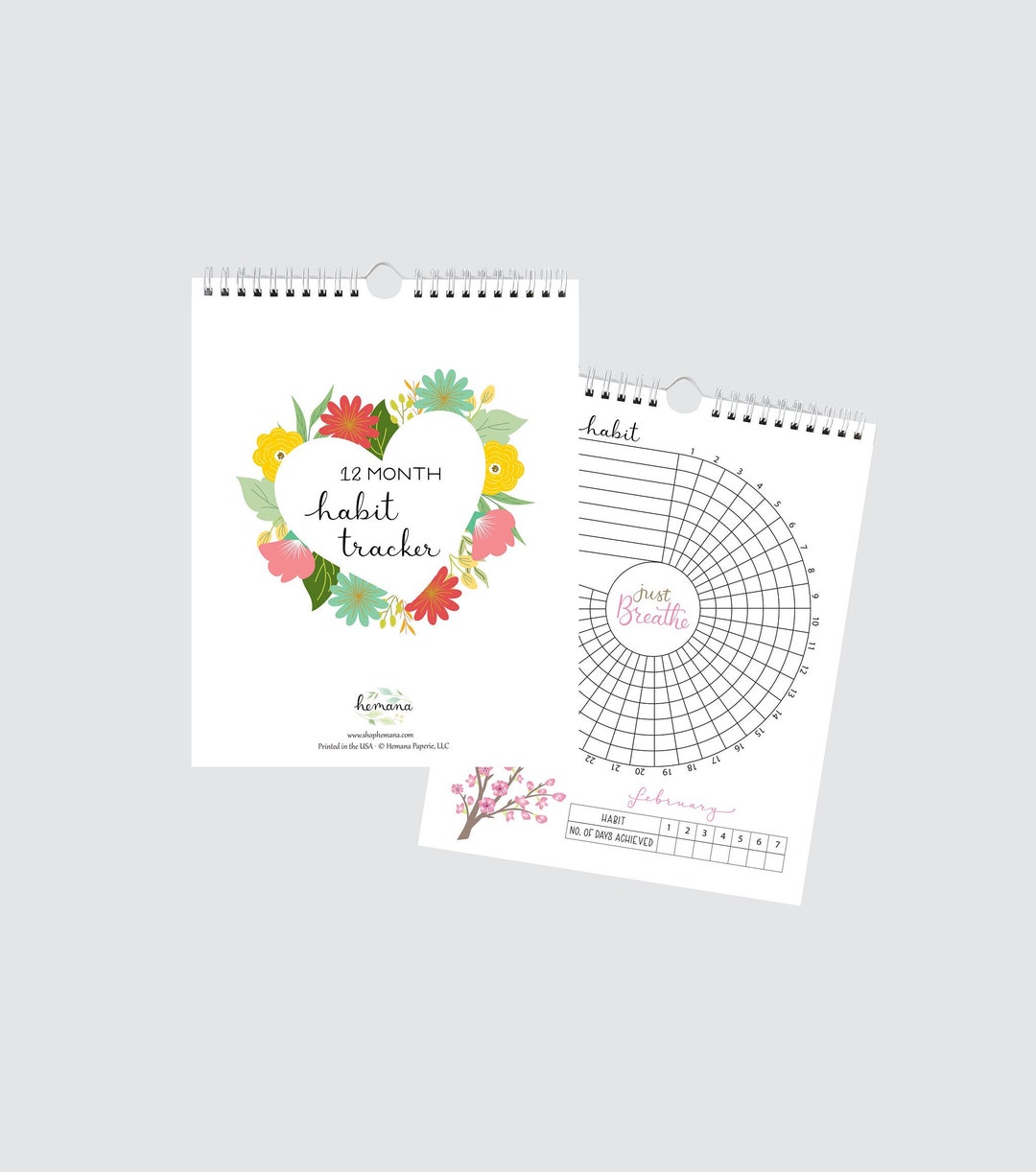 12 Month Habit Tracker | Daily Habit Tracker | Track Your Goals ...