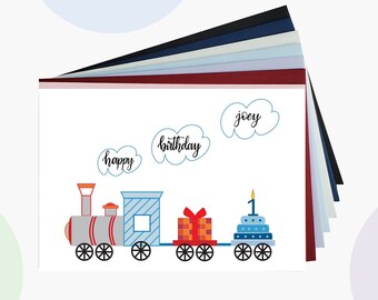 Train Birthday Card | Etsy