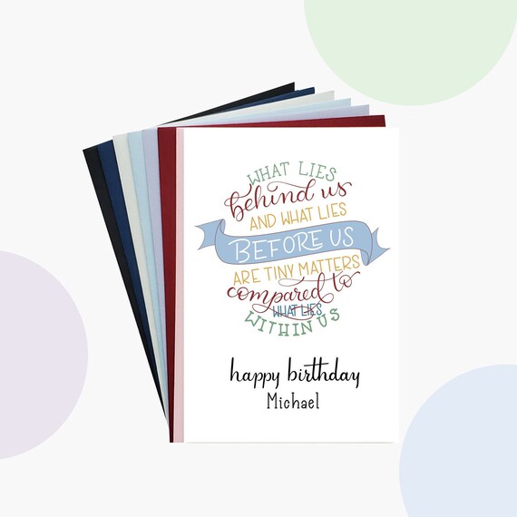 Personalized Inspirational Birthday Card Birthday Card for | Etsy