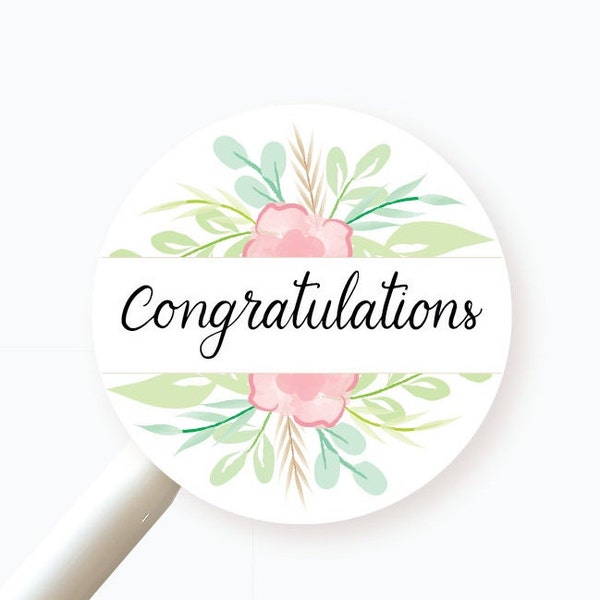 Congratulations Stickers - Etsy