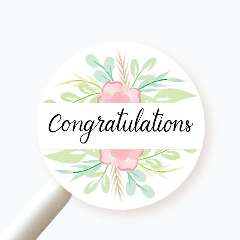 Congratulations Stickers - Etsy