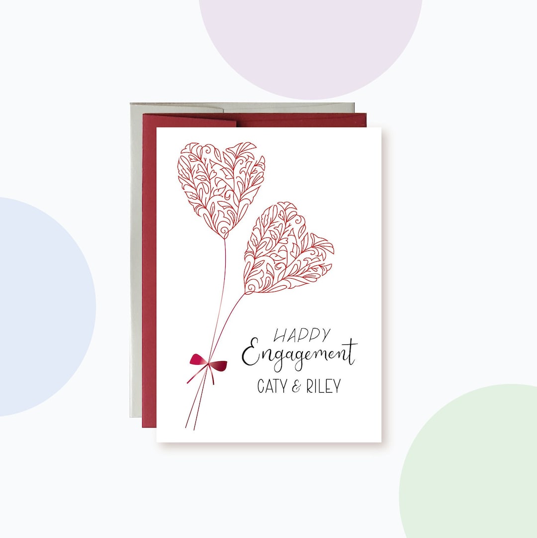 Personalized Engagement Card Happy Engagement Caard - Etsy