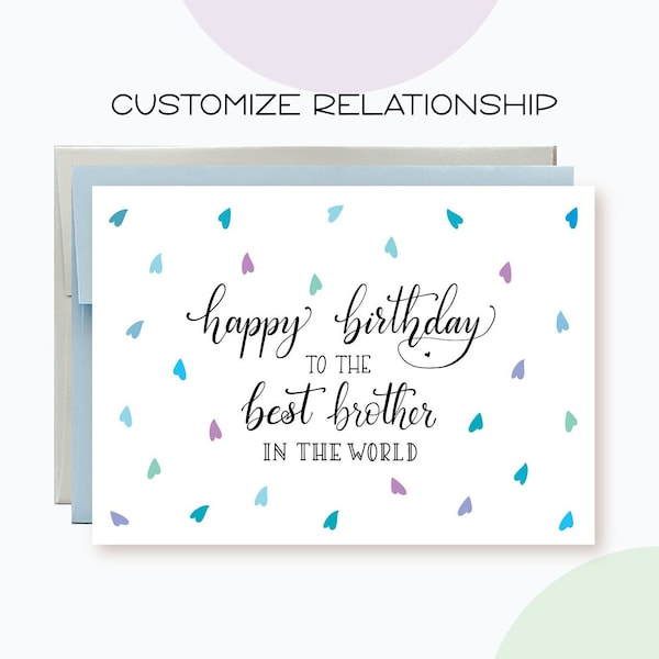 Best Brother Birthday Card - Etsy