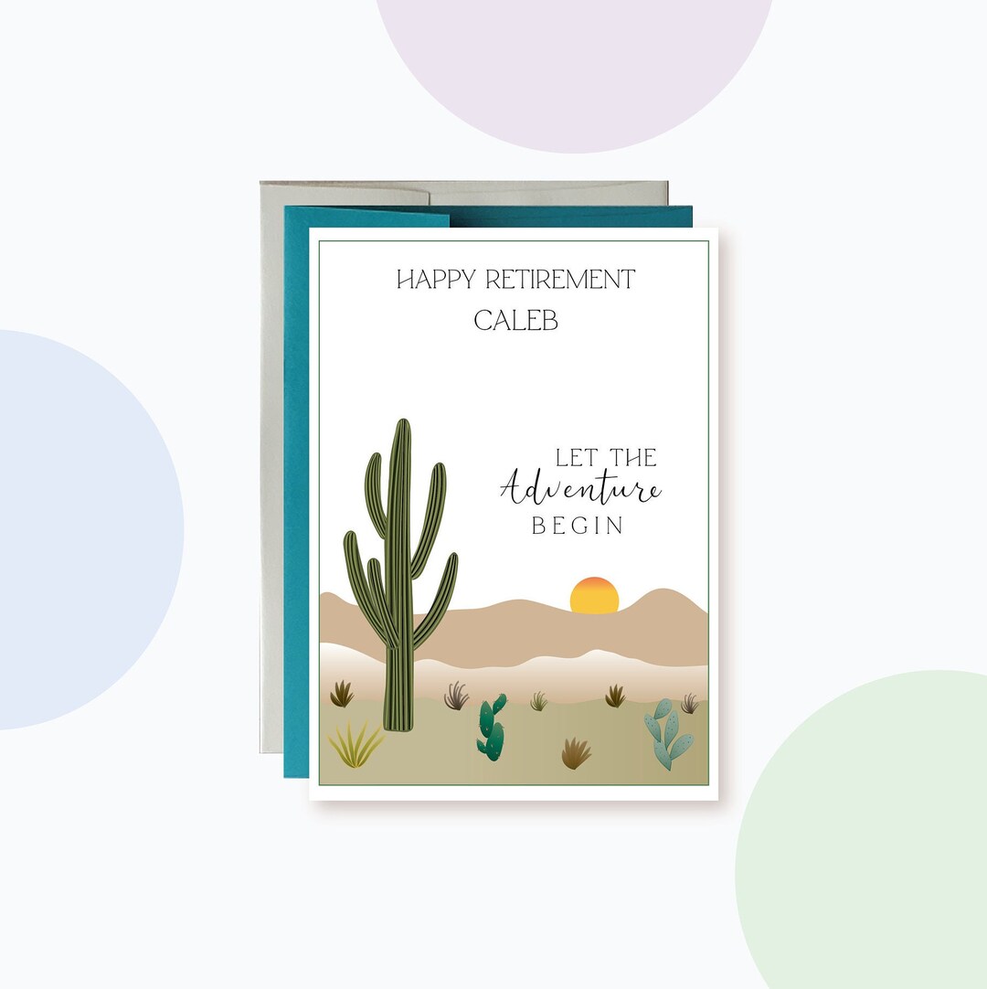 Personalized Retirement Card, Let the Adventure Begin, Custom Happy ...