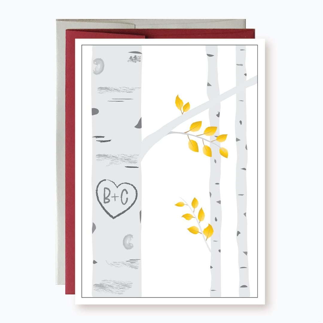 Personalized Rustic Engagement Card | Custom Initials and Heart on ...