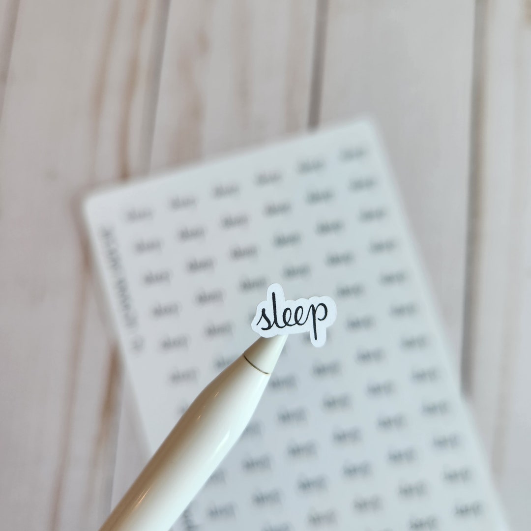 Sleep Sticker Sheet, Black Print, Gold Foil, Rose Gold Foil, Silver ...