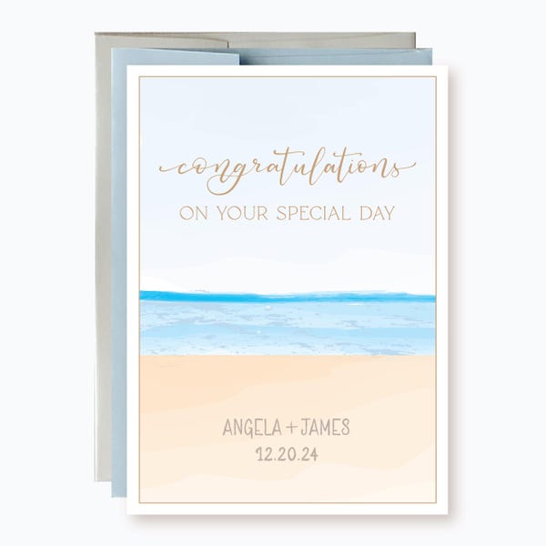 Beach Wedding Invitation - Etsy