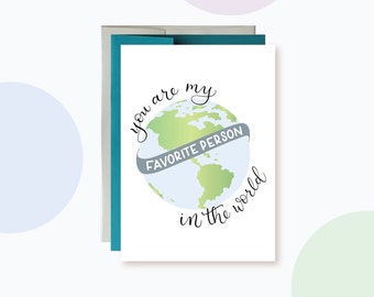 Favorite Person Card - Etsy