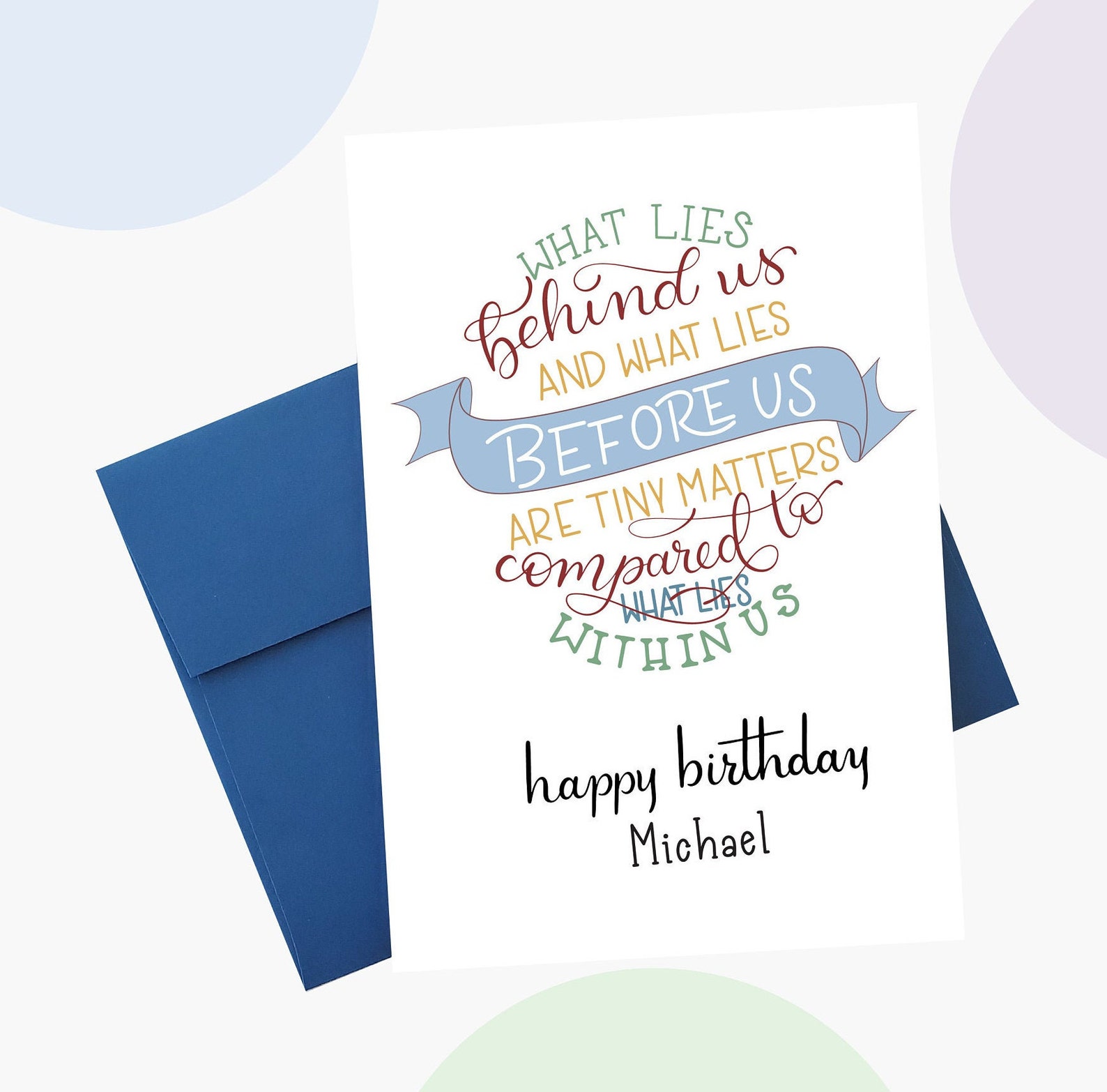 Personalized Inspirational Birthday Card Birthday Card for | Etsy